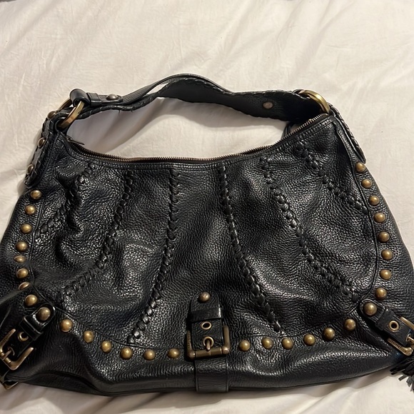 Isabella Fiore | Bags | Vintage Isabella Fiore Black Leather Handbag ...